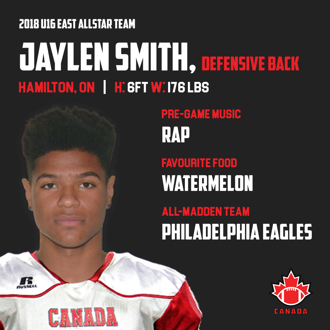 Get to know U16 East All Star Team Defensive Back Jaylen Smith ...